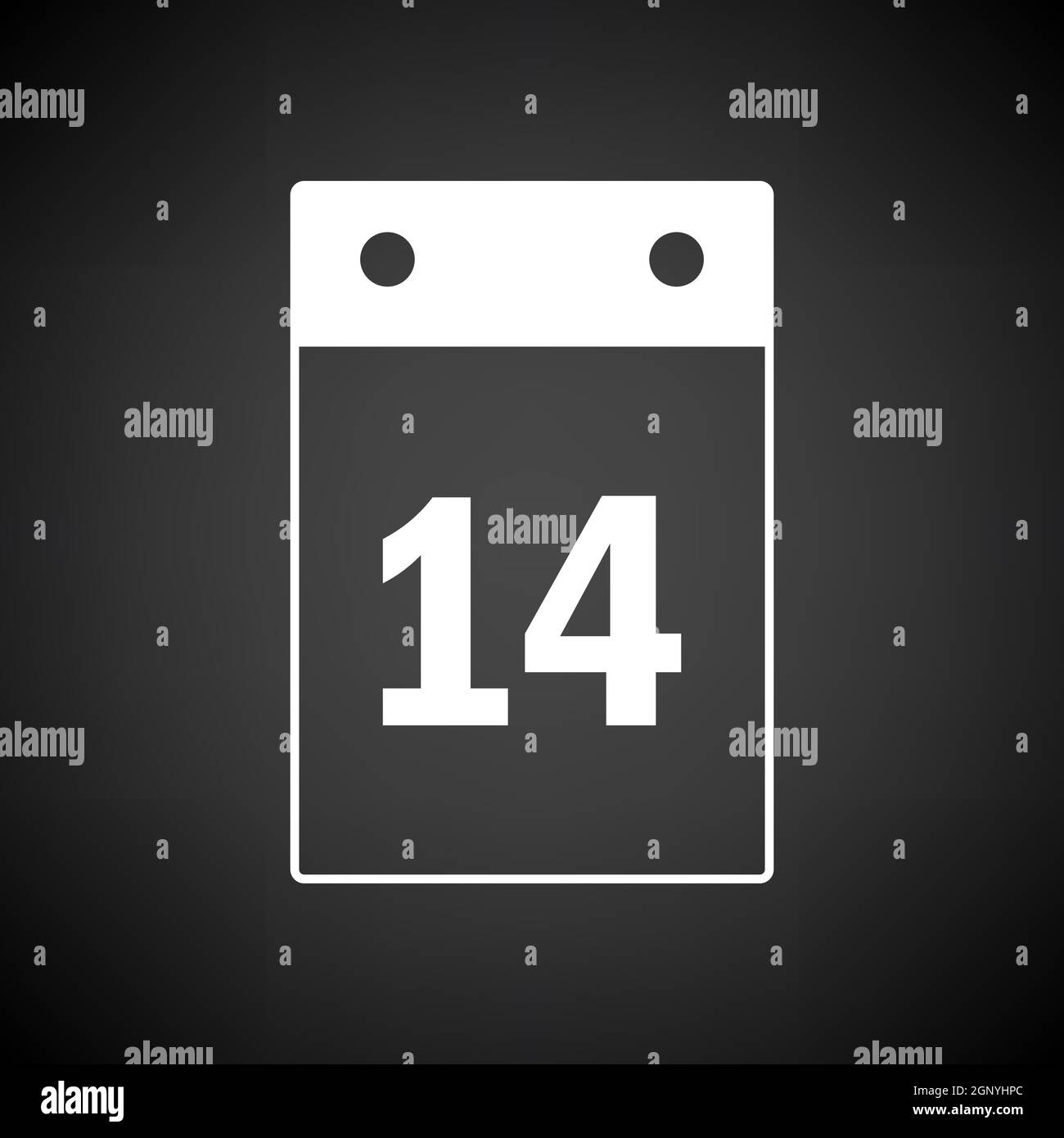 Vector illustration red background calendar Black and White Stock ...