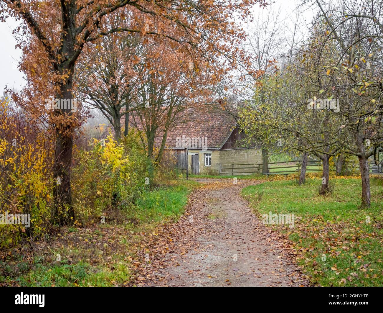 rural village scenery at autumn time in Southern Germany Stock Photo ...