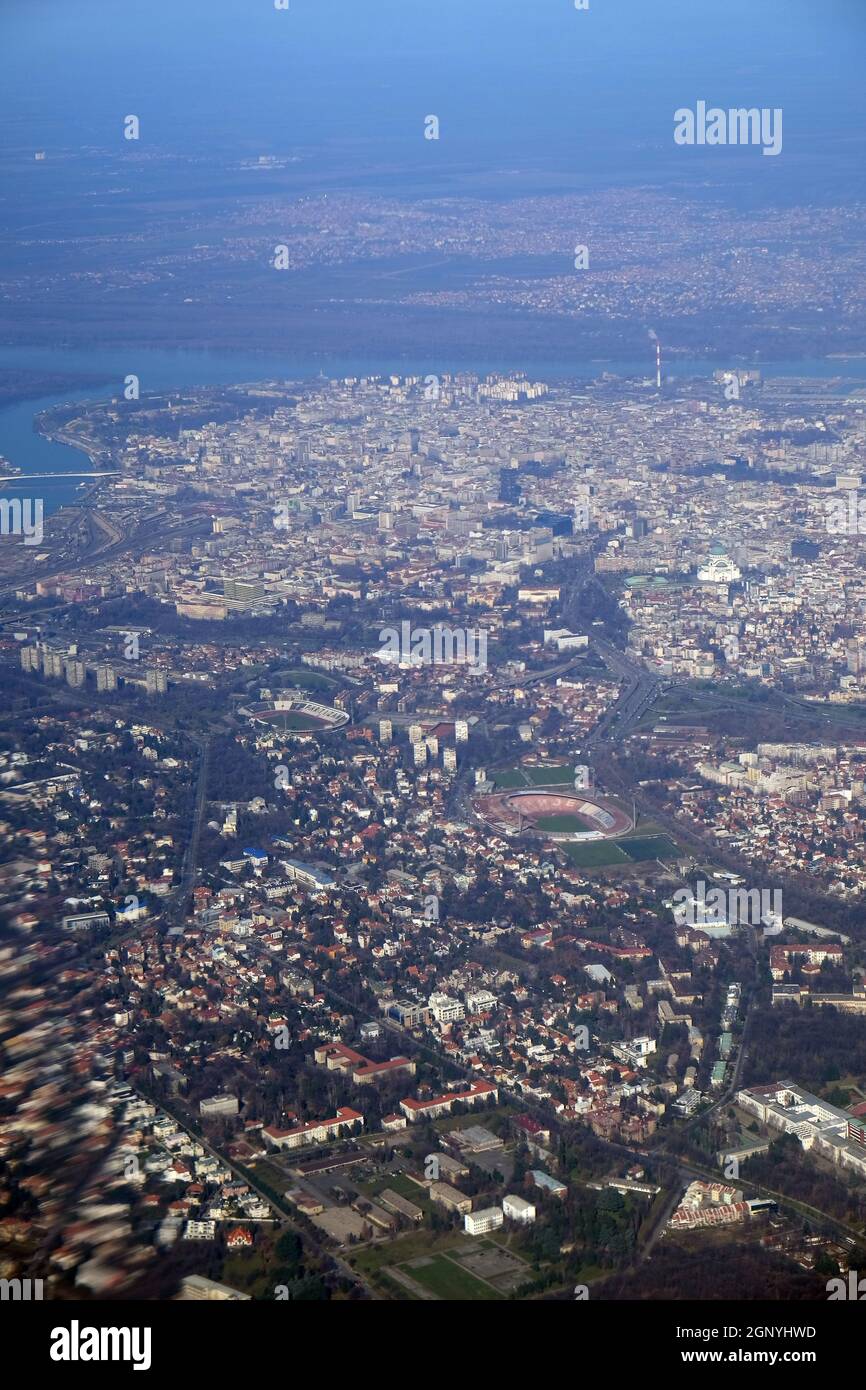 Aerial view of city street yugoslavia hi-res stock photography and ...