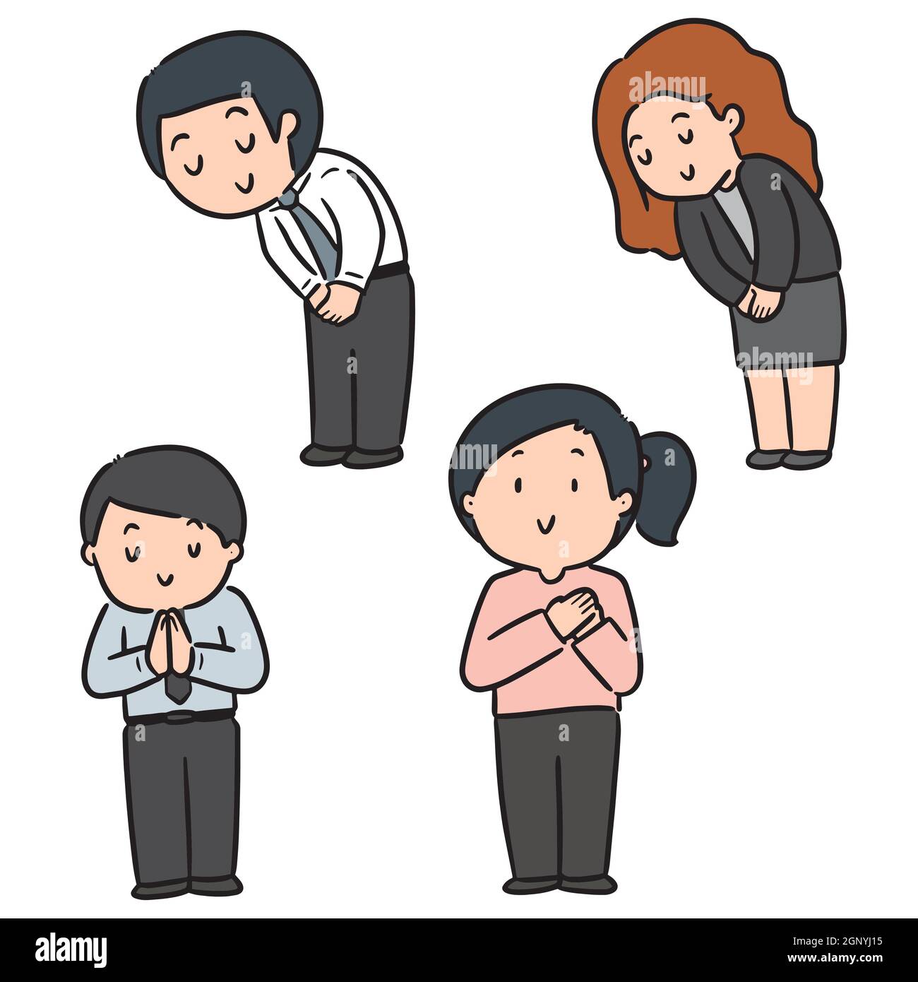 vector set of people feeling thankful Stock Vector Image & Art - Alamy