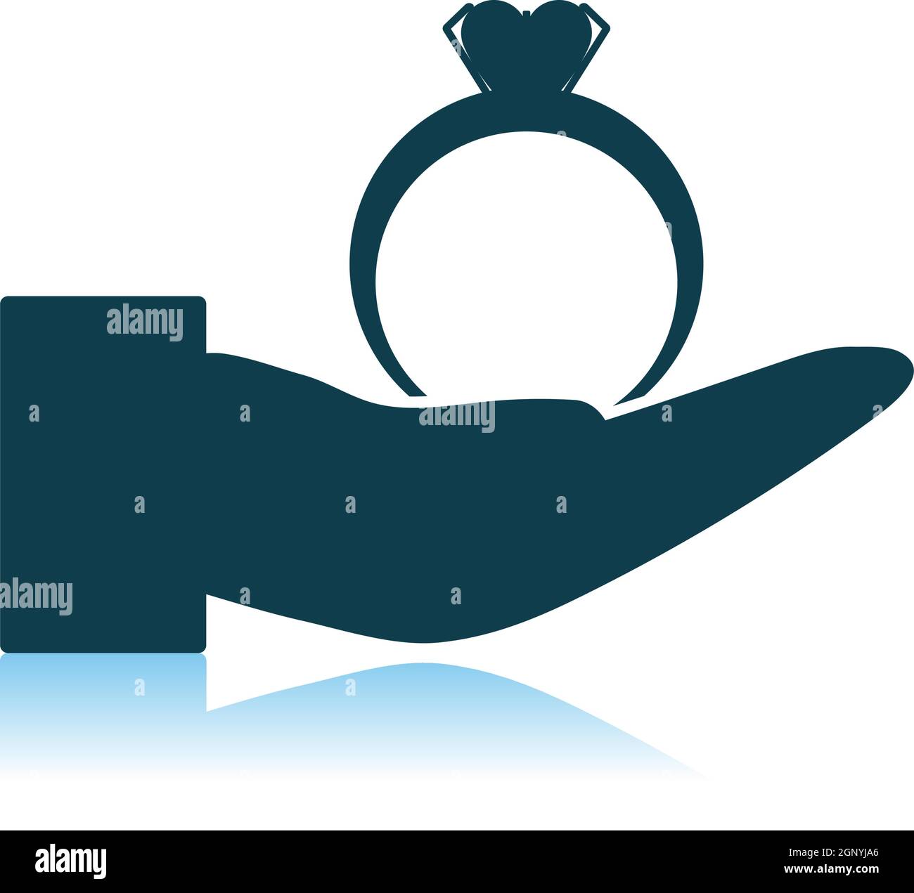 Hand Present Heart Ring Icon Stock Vector Image & Art - Alamy