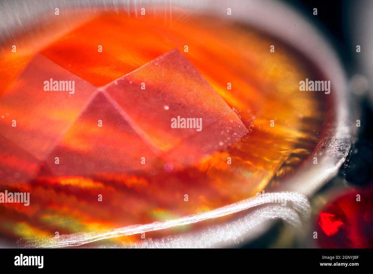 Macro shot of a gem on a necklace with gems Stock Photo - Alamy