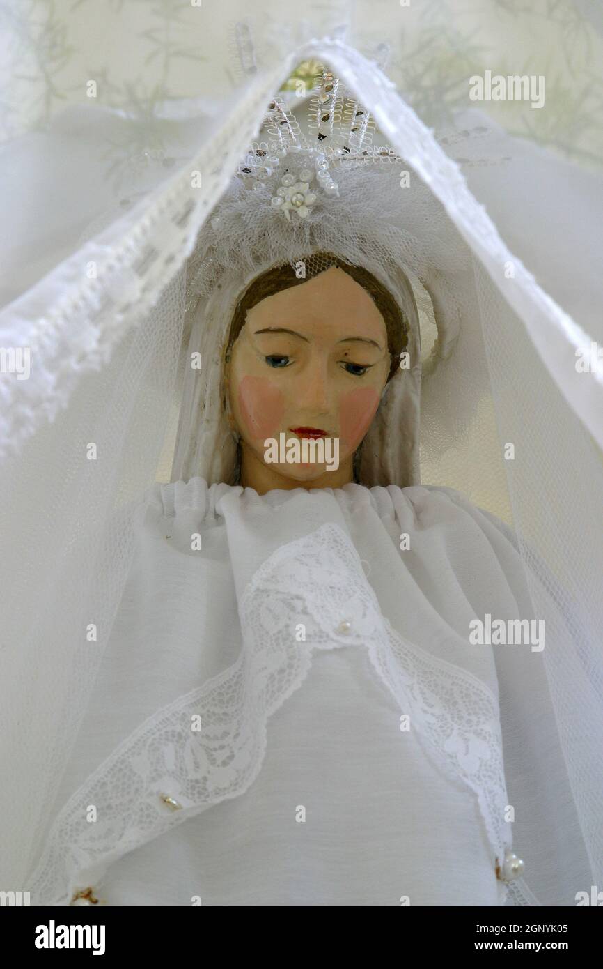 Our Lady statue in the church of St. Vitus in Ladvenjak, Croatia Stock ...