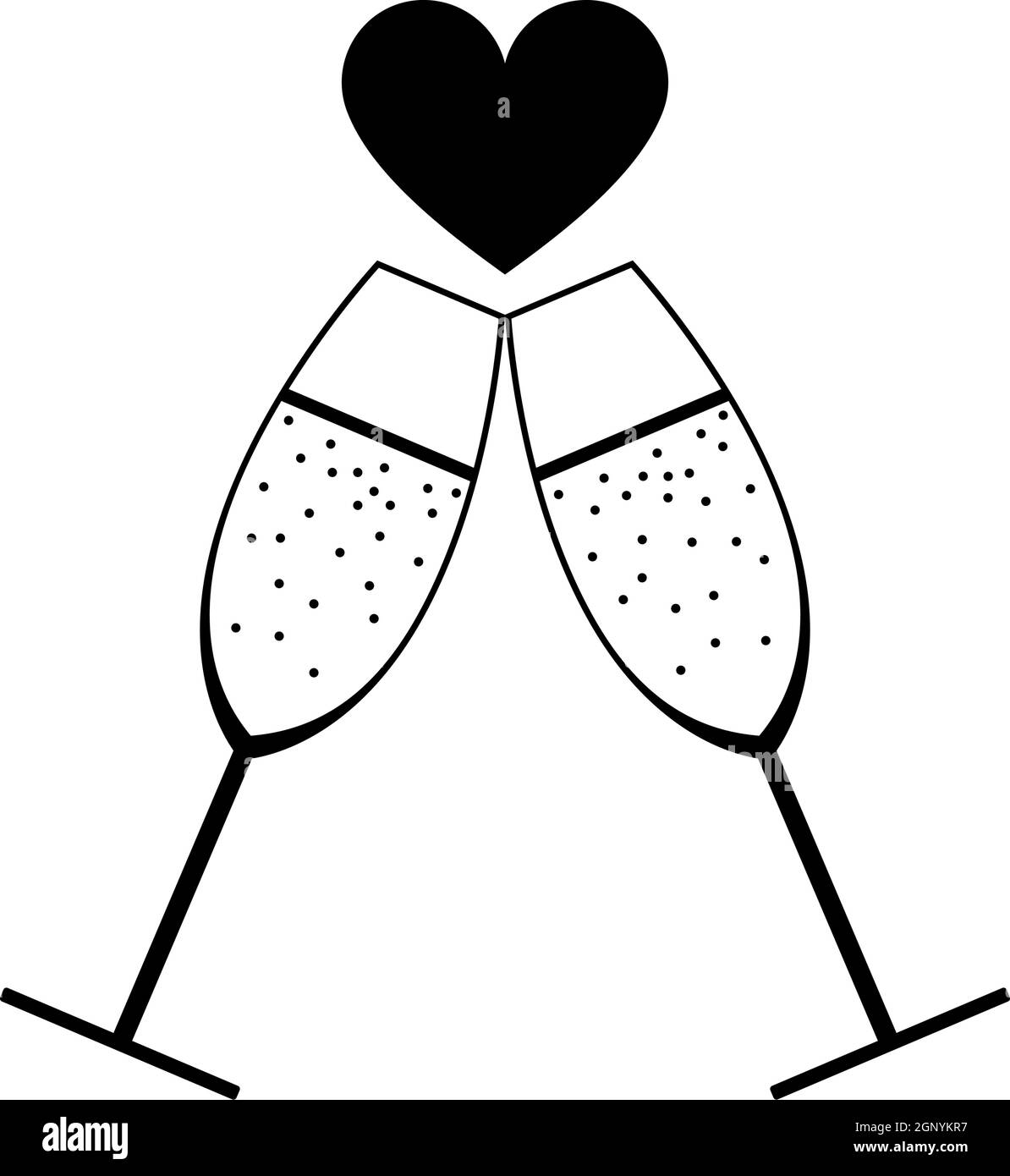 Celebrate champagne couple Black and White Stock Photos & Images - Alamy