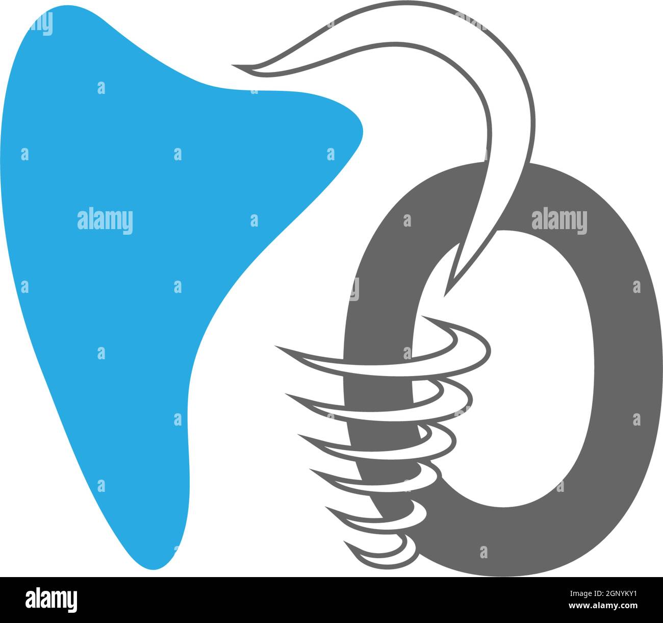 Letter O logo icon with dental design illustration Stock Vector Image ...