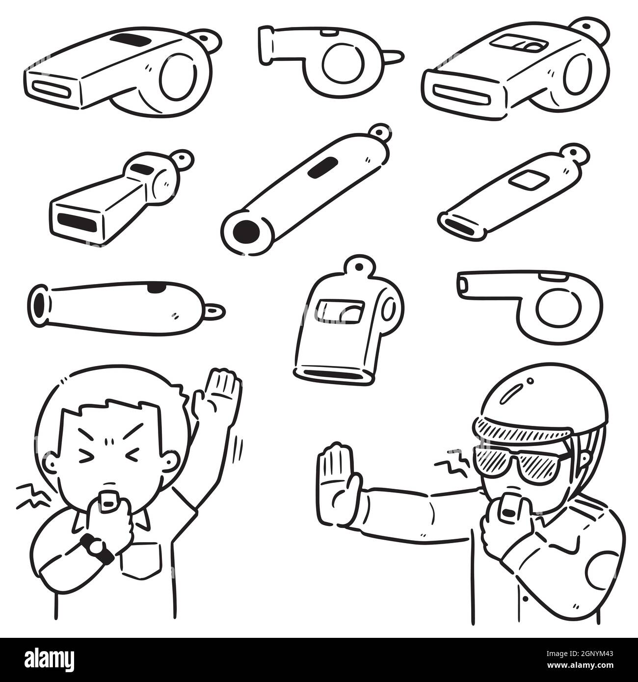 vector set of whistle Stock Vector Image & Art - Alamy