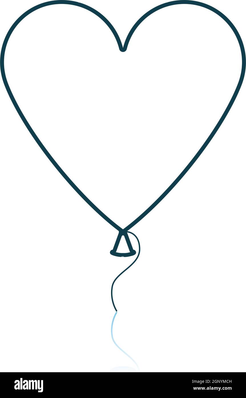 Vector blue linear heart Cut Out Stock Images & Pictures - Alamy