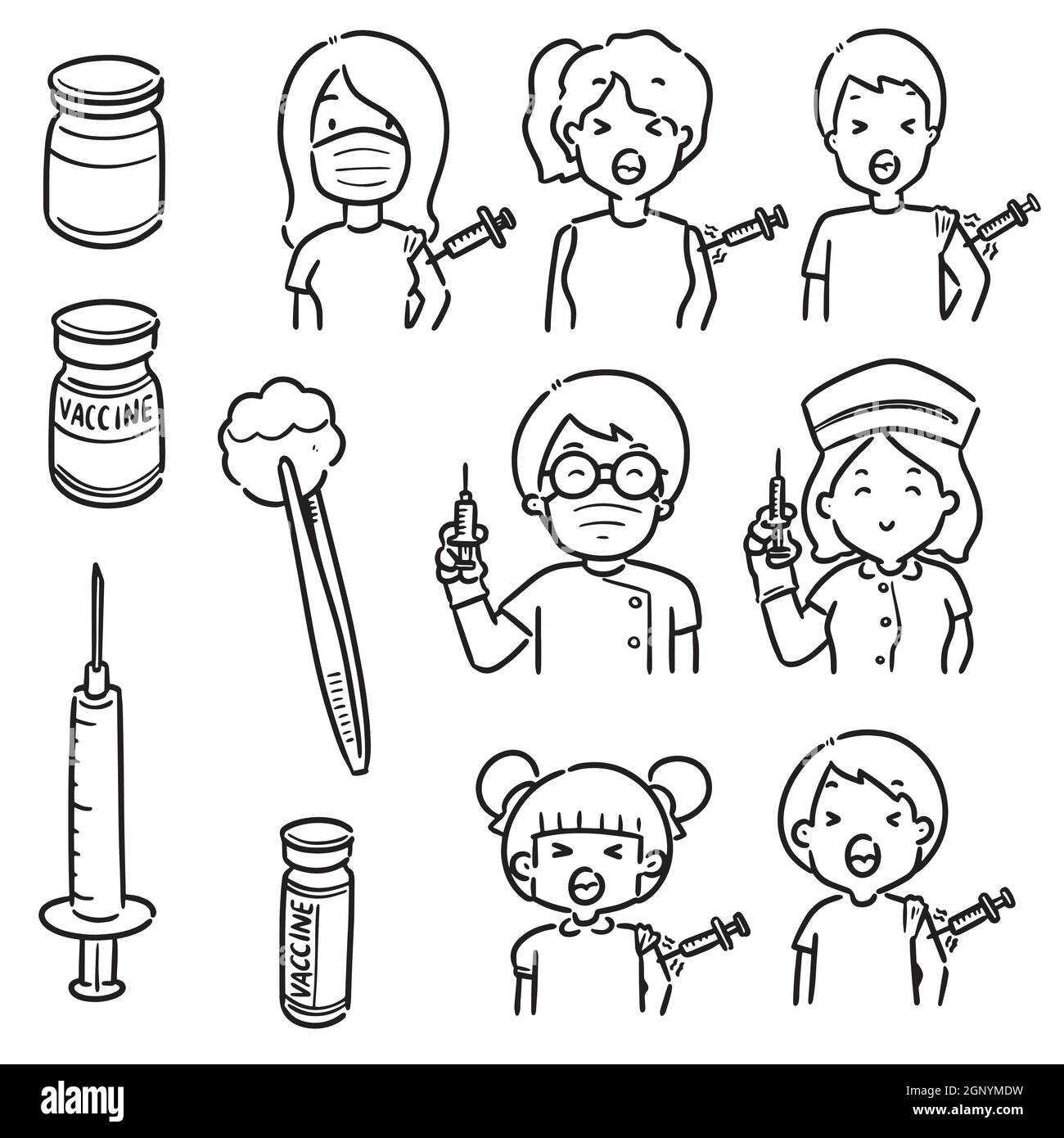 Vaccine sign Black and White Stock Photos & Images - Alamy