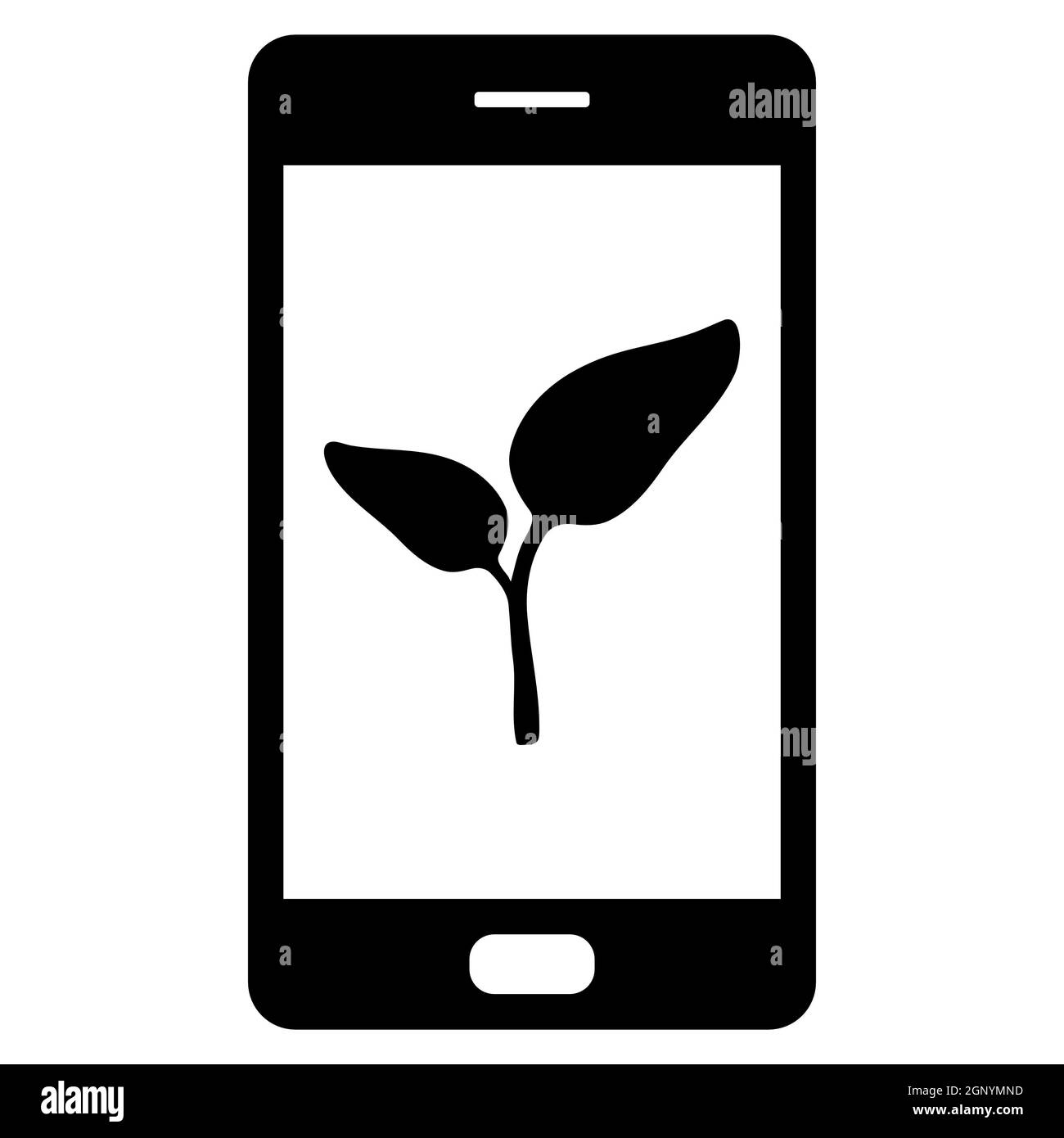 Plant and smartphone Stock Photo - Alamy