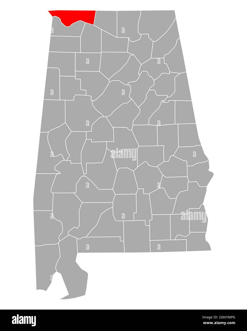 Map of Lauderdale in Alabama Stock Photo - Alamy