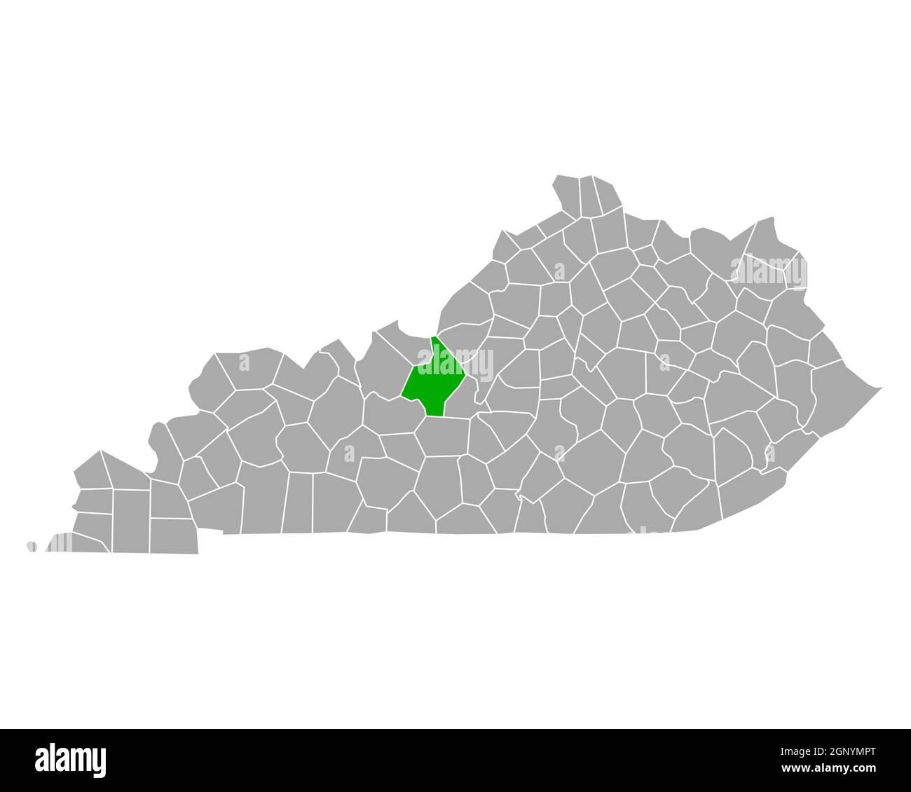 Map of Hardin in Kentucky Stock Photo - Alamy