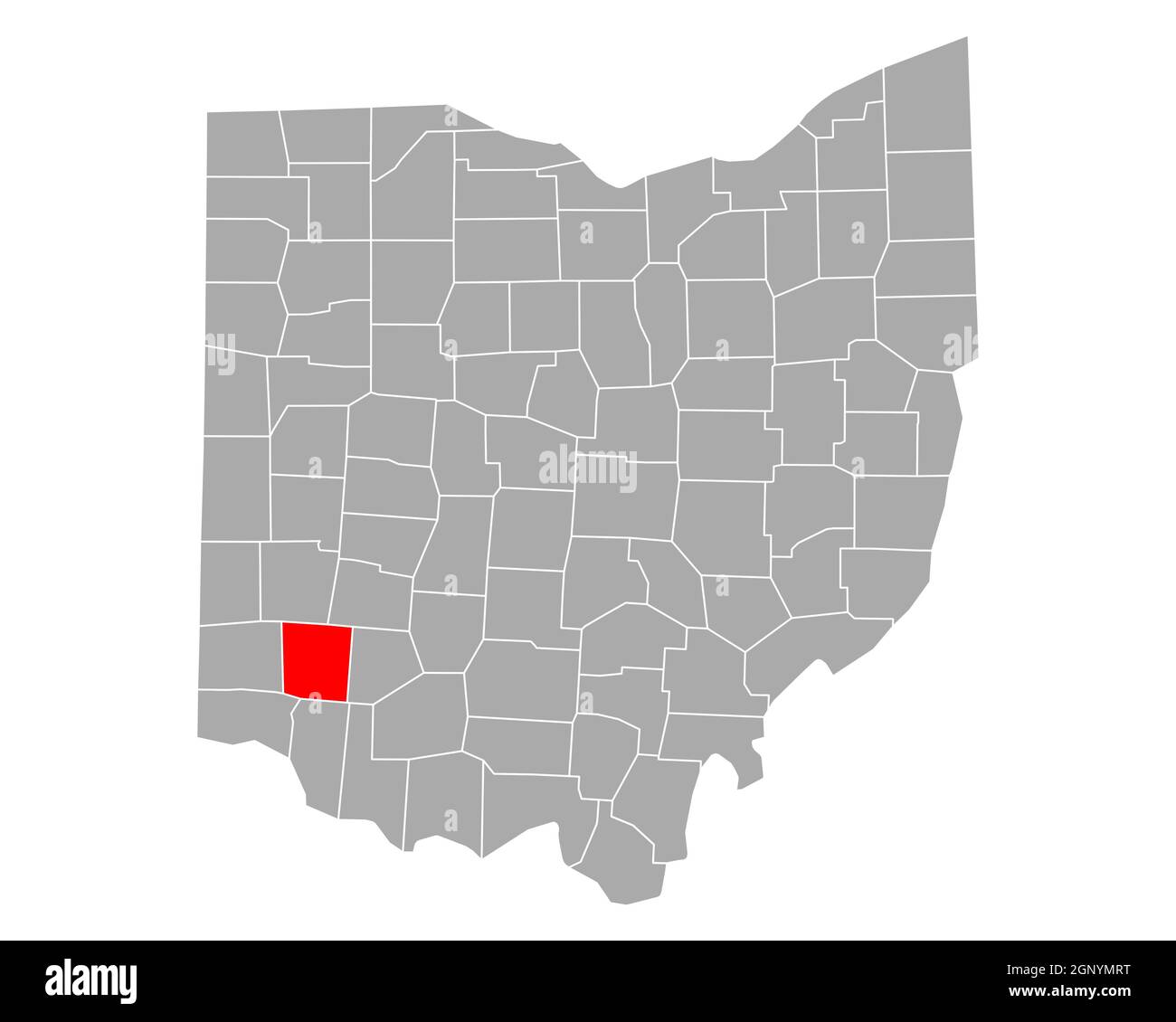 Map of Warren in Ohio Stock Photo - Alamy