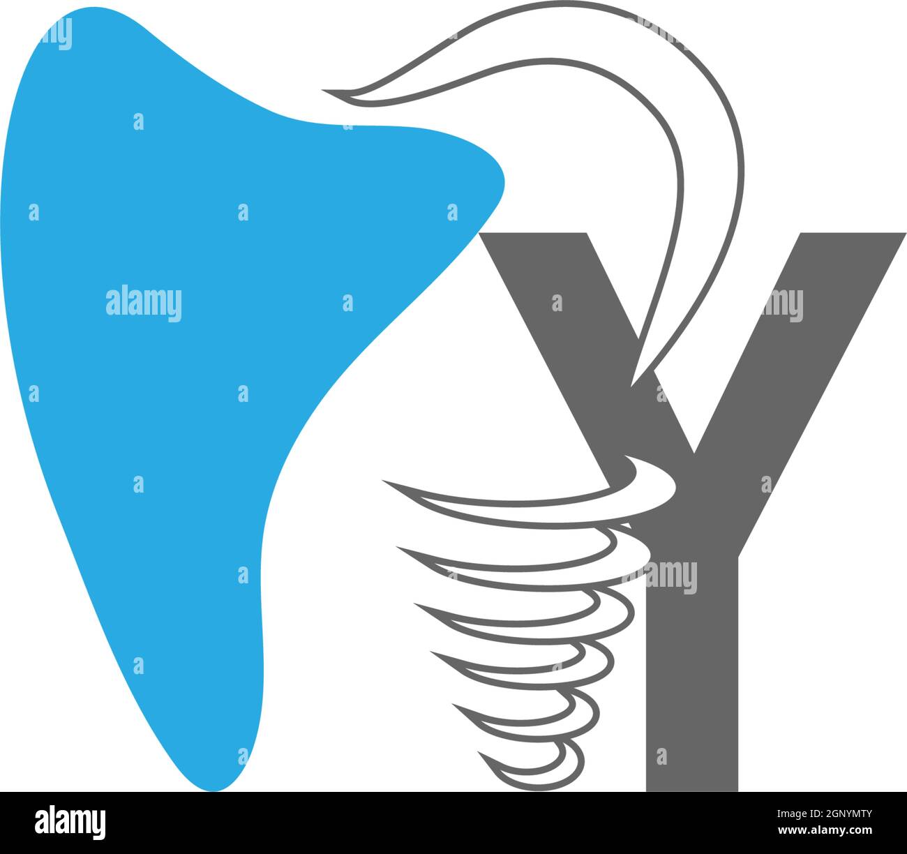 Letter Y logo icon with dental design illustration Stock Vector Image ...