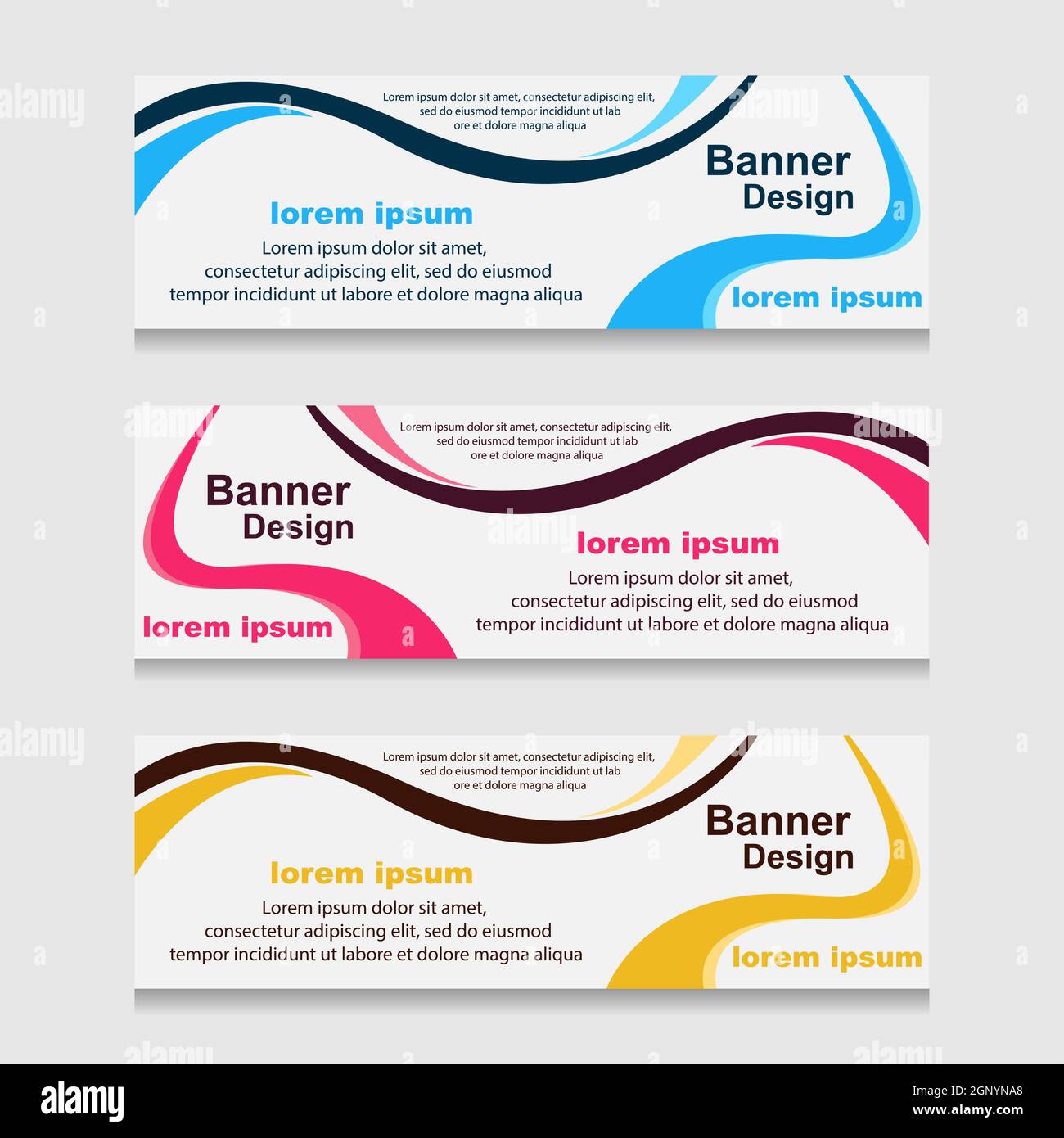 Set of Design Print Banner or Web Template. can be Used for Workflow ...
