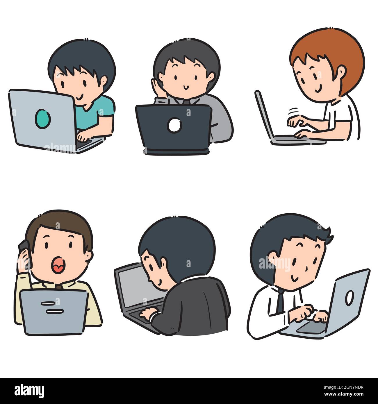 vector set of office worker Stock Vector Image & Art - Alamy