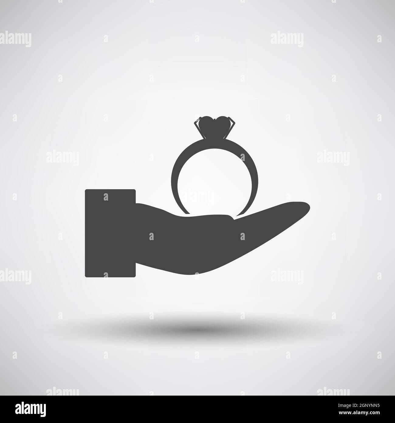 Hand Present Heart Ring Icon Stock Vector Image & Art - Alamy