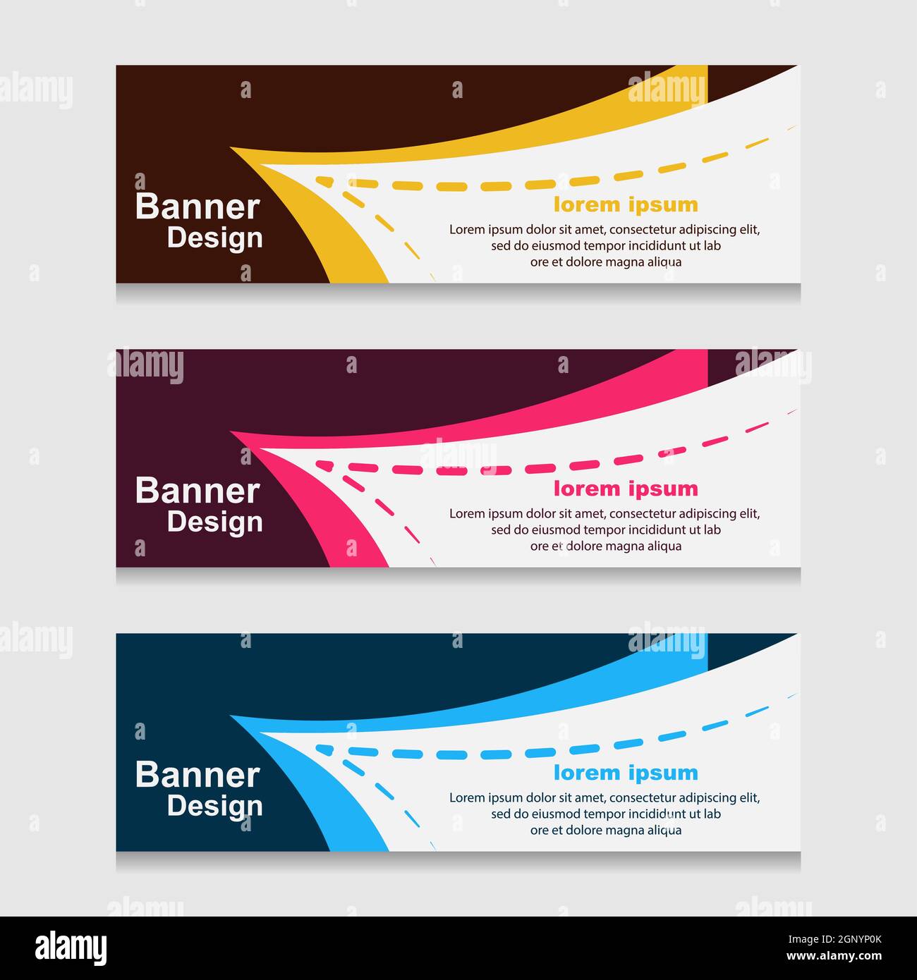 Set of Design Print Banner or Web Template. can be Used for Workflow ...