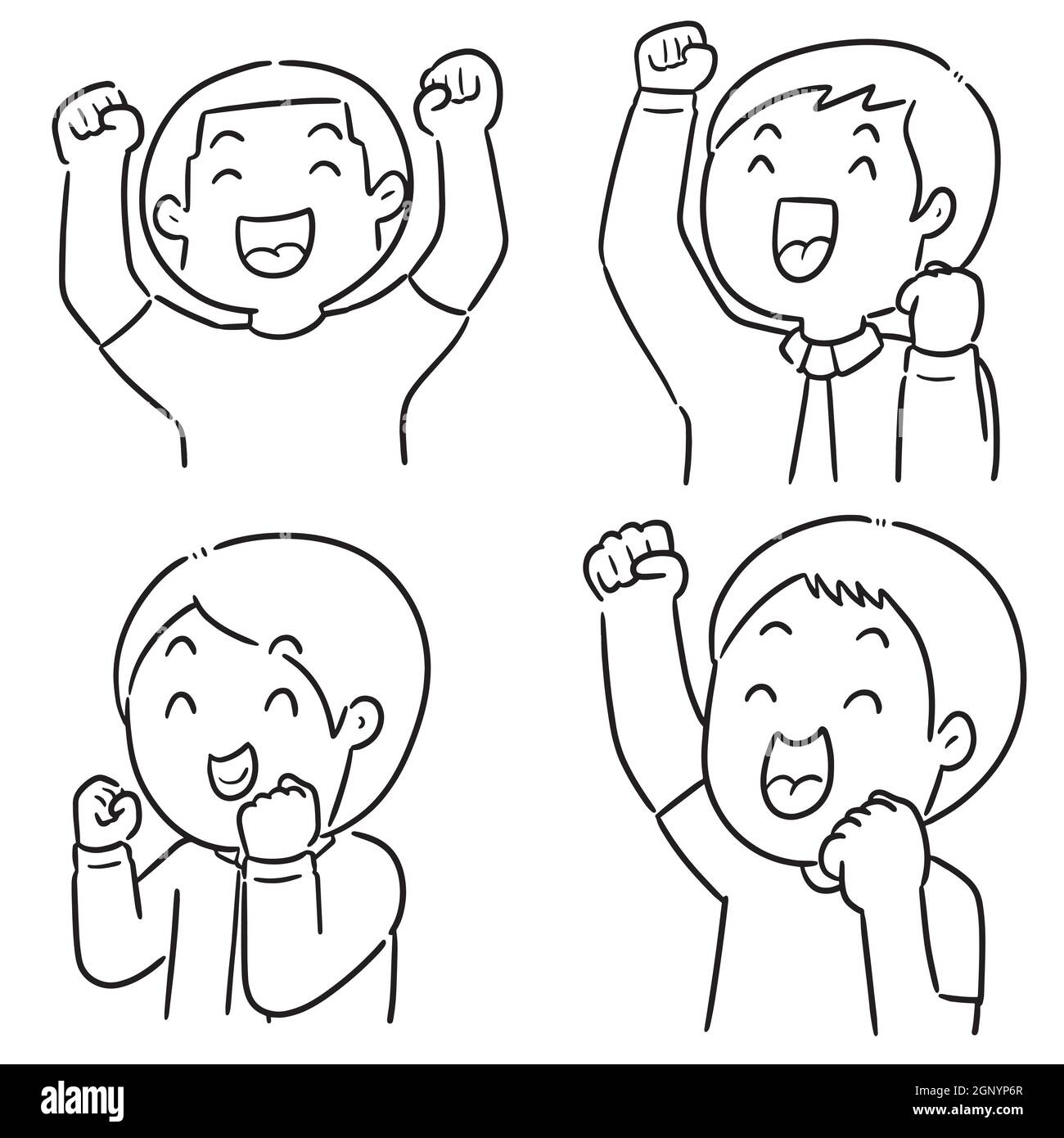 vector set of celebrating people Stock Vector Image & Art - Alamy