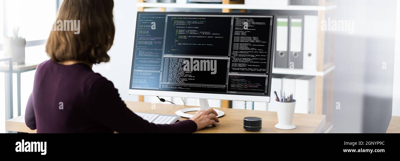Close up programmer writing hi-res stock photography and images - Alamy