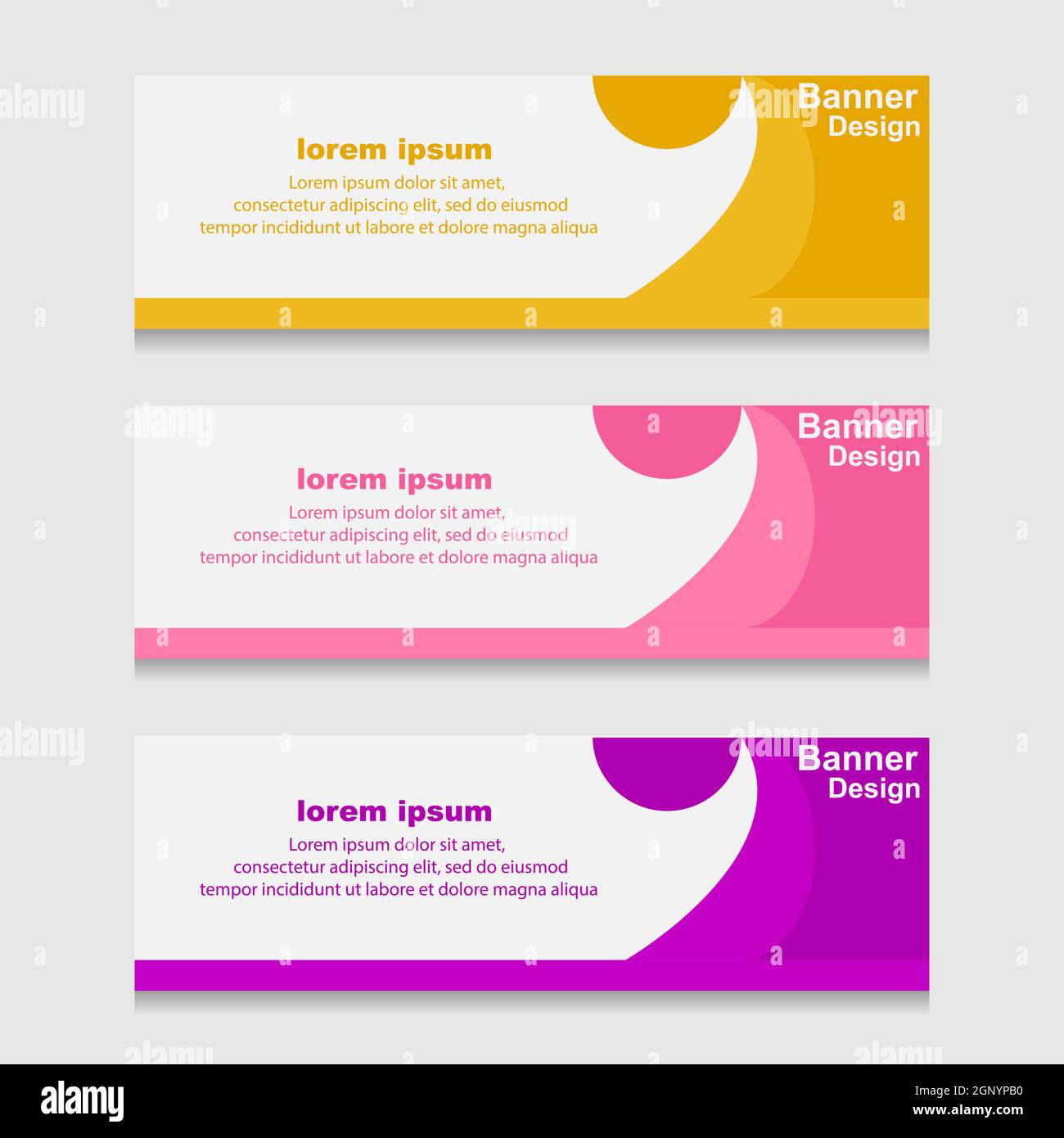 Set of Design Print Banner or Web Template. can be Used for Workflow ...