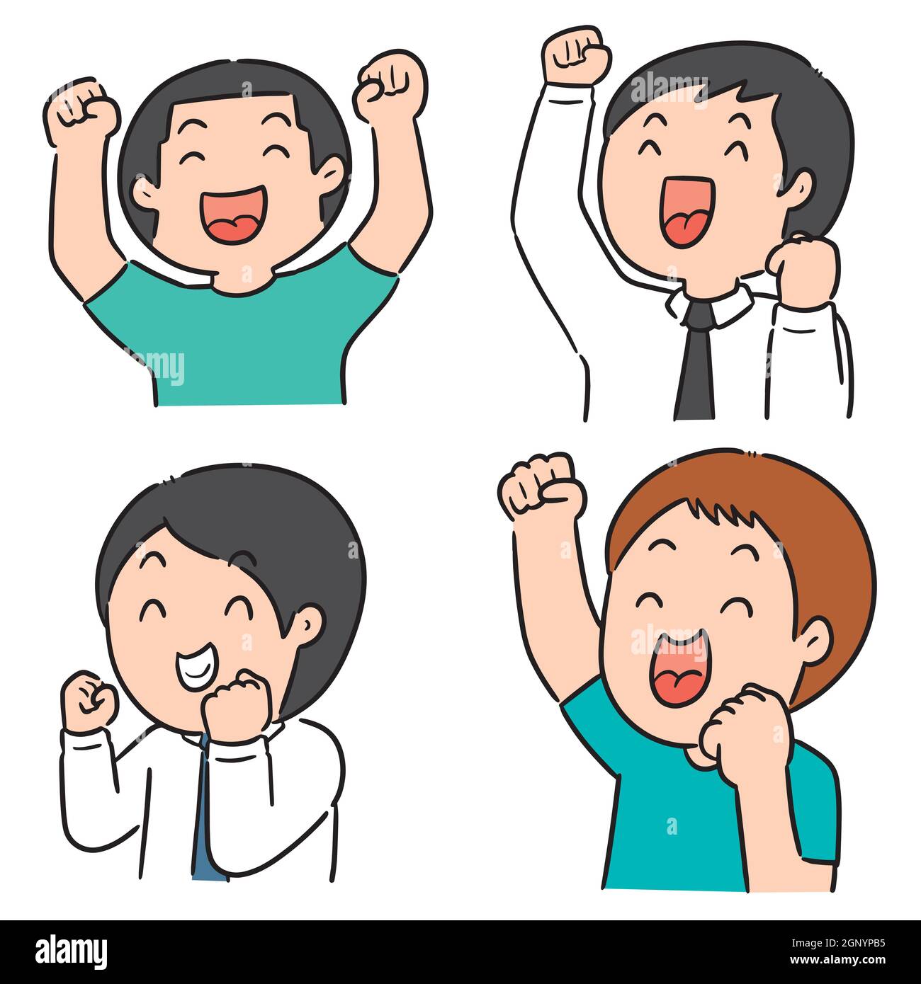 vector set of celebrating people Stock Vector Image & Art - Alamy
