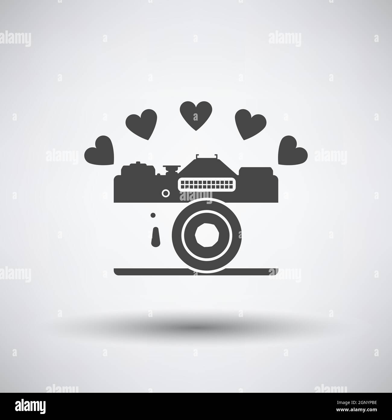 Camera With Hearts Icon Stock Vector Image & Art - Alamy
