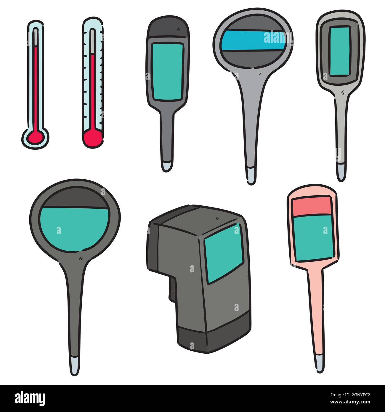 vector set of thermometer Stock Vector Image & Art - Alamy