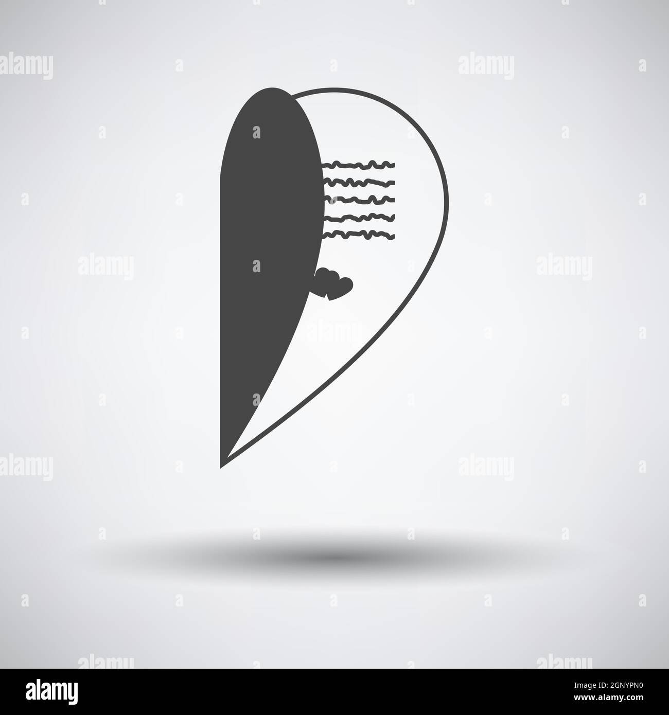 Valentine card isolated Black and White Stock Photos & Images - Alamy