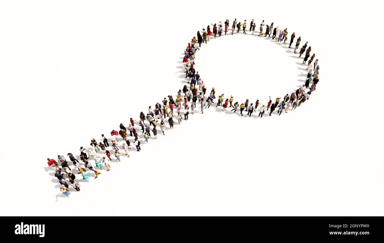 3d human magnifying glass hi-res stock photography and images - Alamy