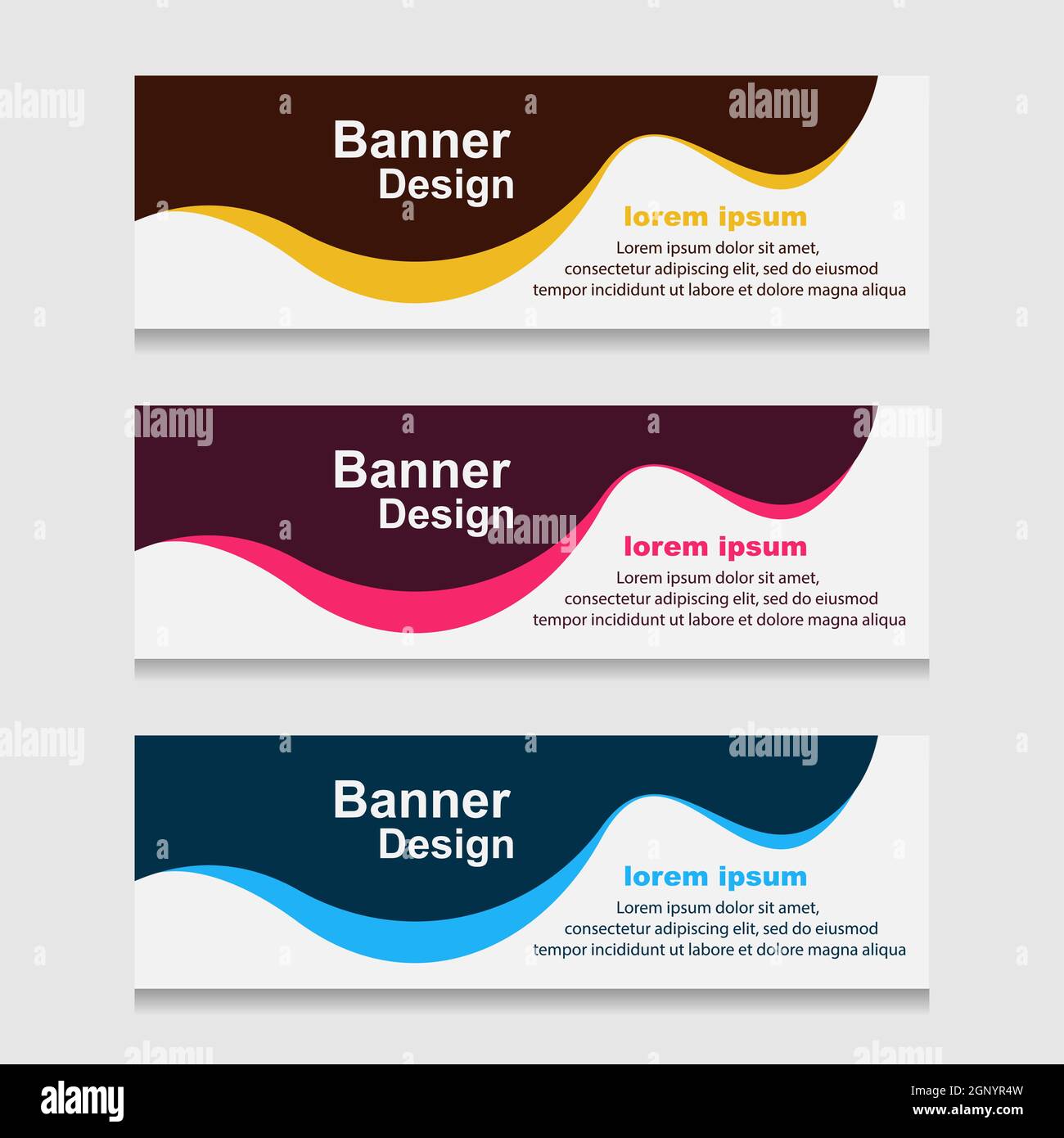 Set of Design Print Banner or Web Template. can be Used for Workflow ...