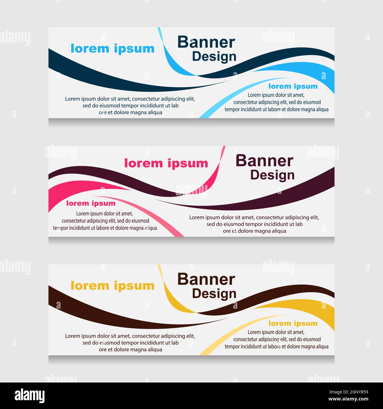 Set of Design Print Banner or Web Template. can be Used for Workflow ...
