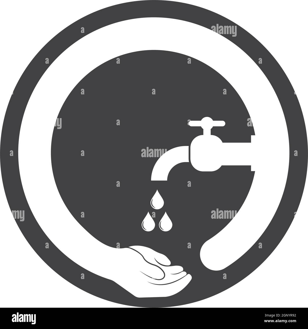 Water faucet hands washing Stock Vector Images - Alamy