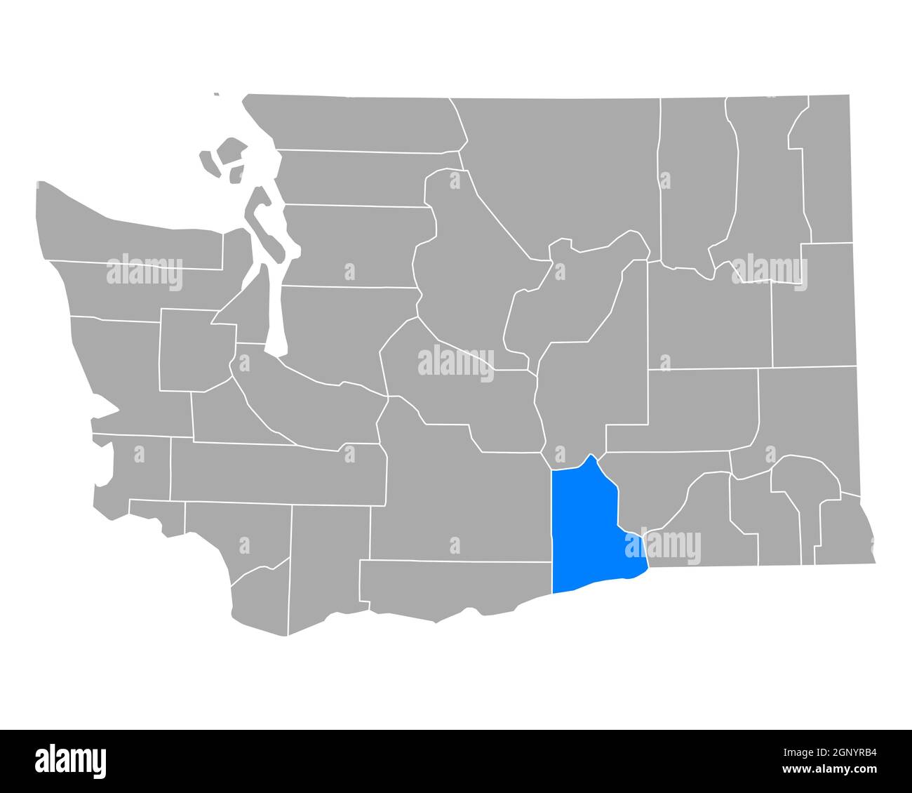 Map of Benton in Washington Stock Photo - Alamy