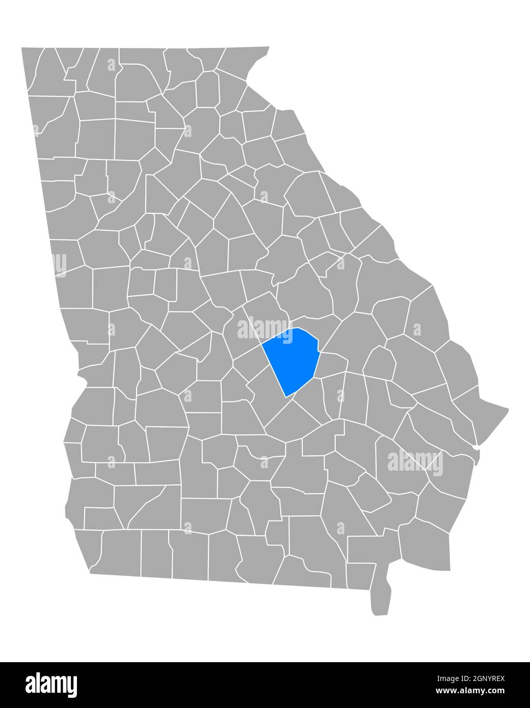 Laurens county map hi-res stock photography and images - Alamy