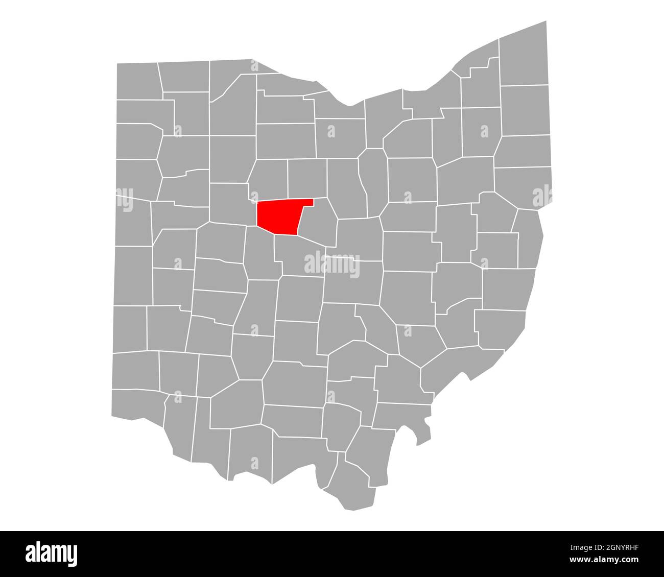 Map of Marion in Ohio Stock Photo - Alamy