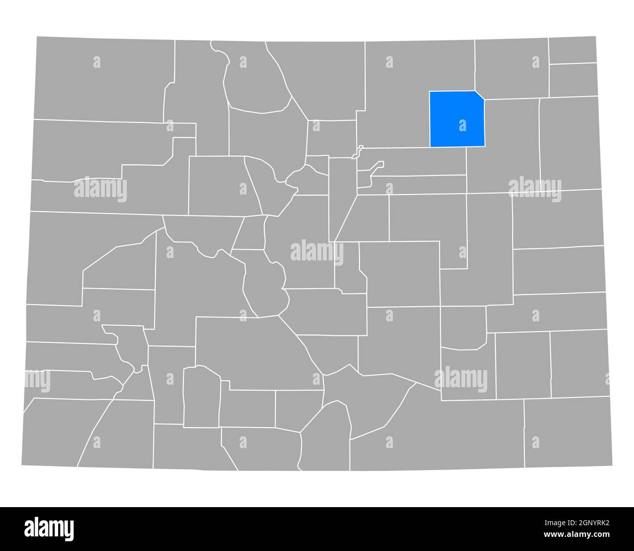 Map colorado in blue Cut Out Stock Images & Pictures - Alamy