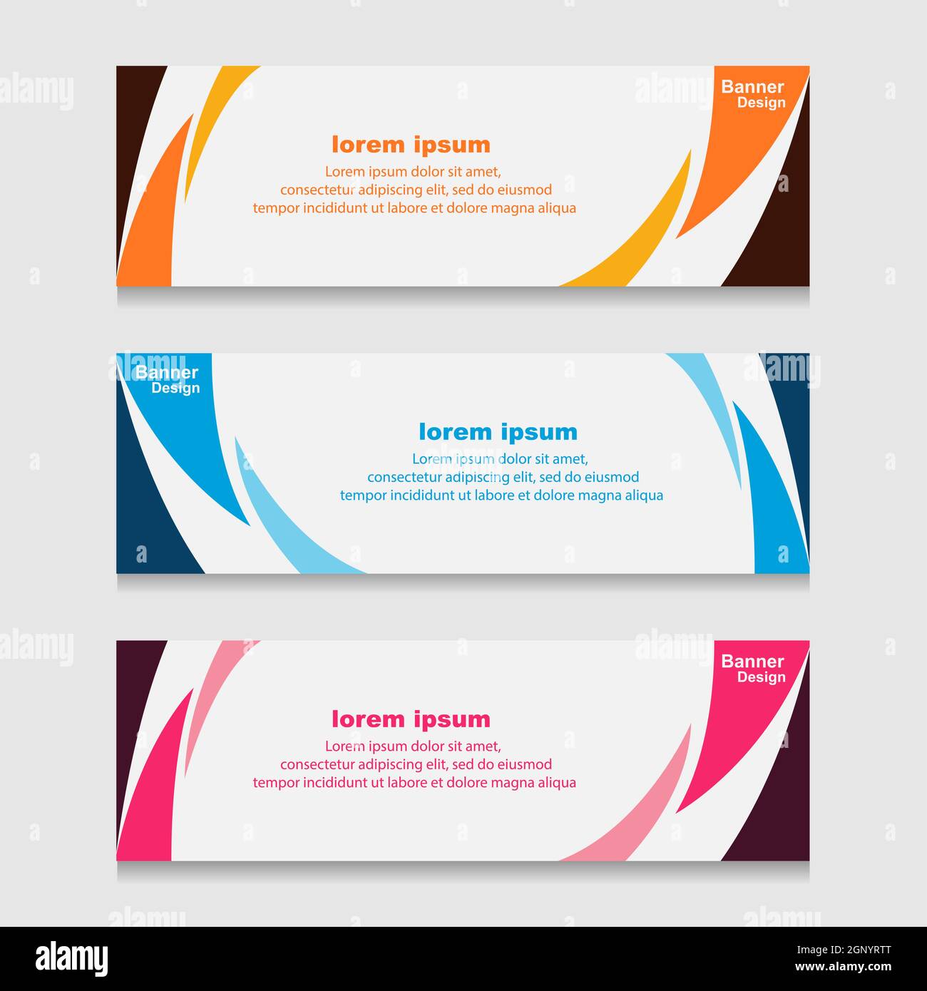 Set of Design Print Banner or Web Template. can be Used for Workflow ...
