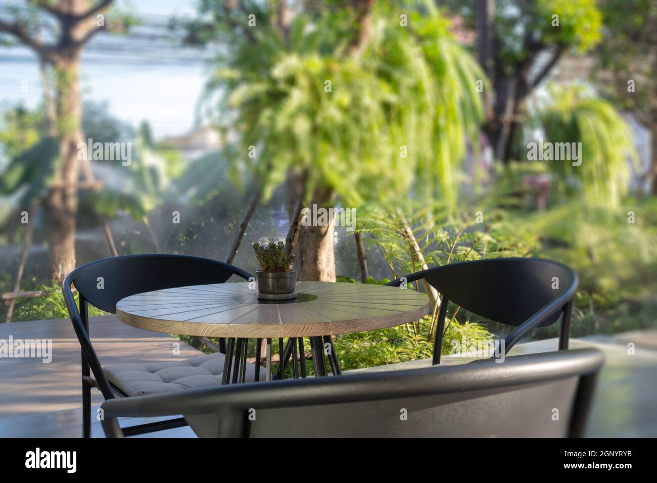 Relaxation green resort cafe and restaurant, stock photo Stock Photo ...