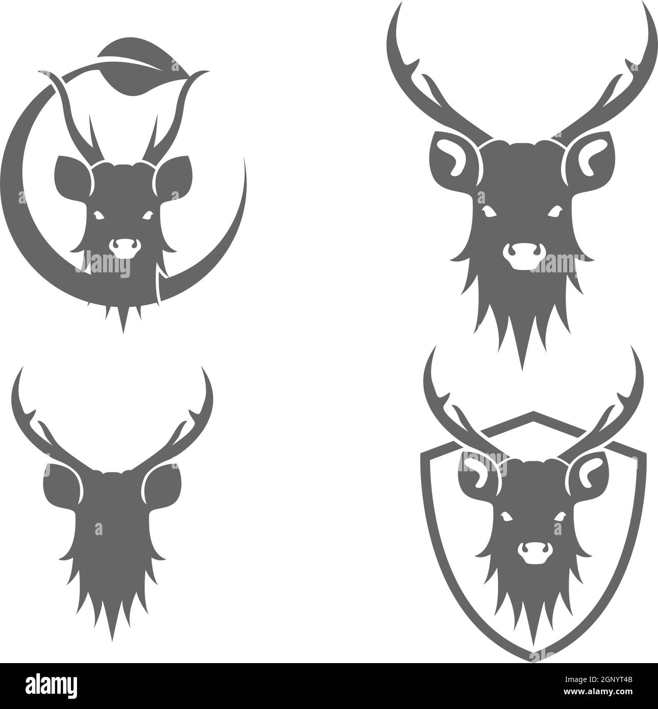 Deer logo icon illustration design vector Stock Vector Image & Art - Alamy