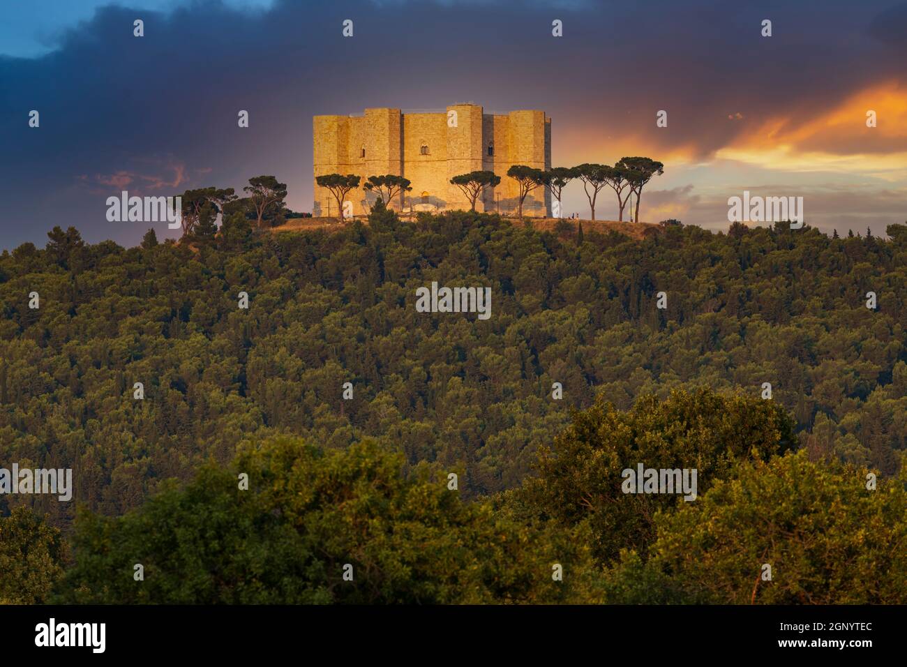 Castel del Monte, castle built in an octagonal shape by the Holy Roman ...