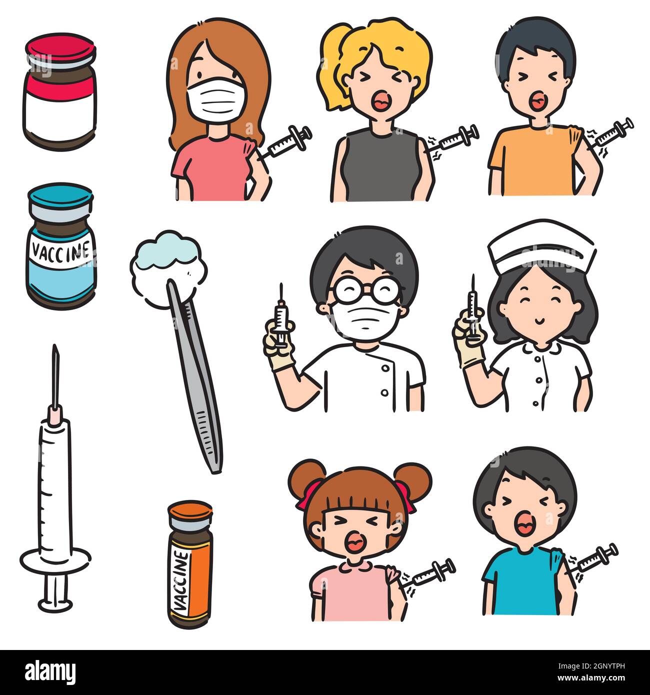 Nurse drawing medication syringe Stock Vector Images - Alamy
