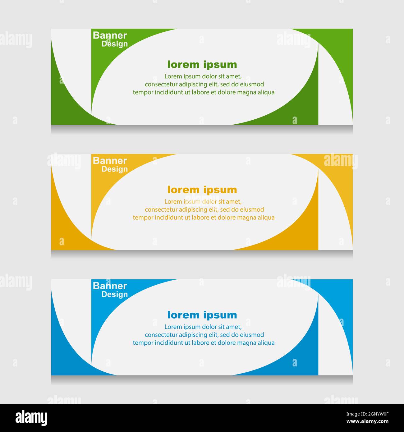 Set of Design Print Banner or Web Template. can be Used for Workflow ...