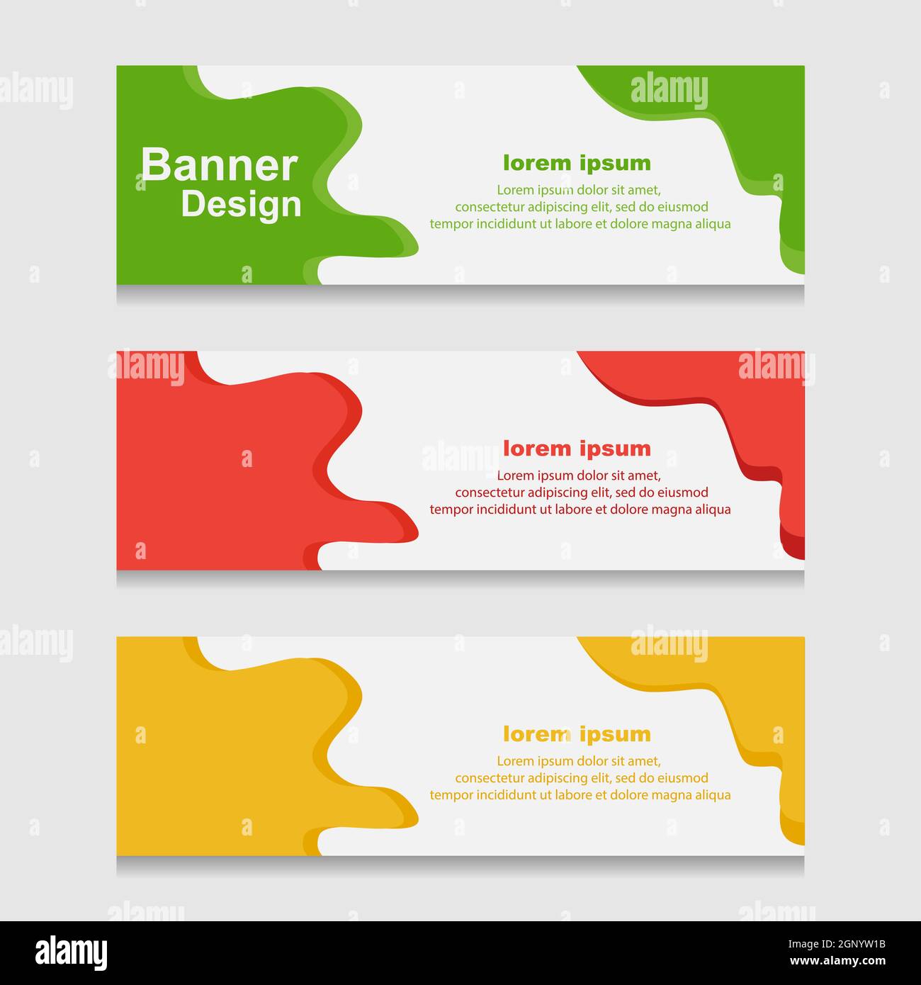 Set of Design Print Banner or Web Template. can be Used for Workflow ...