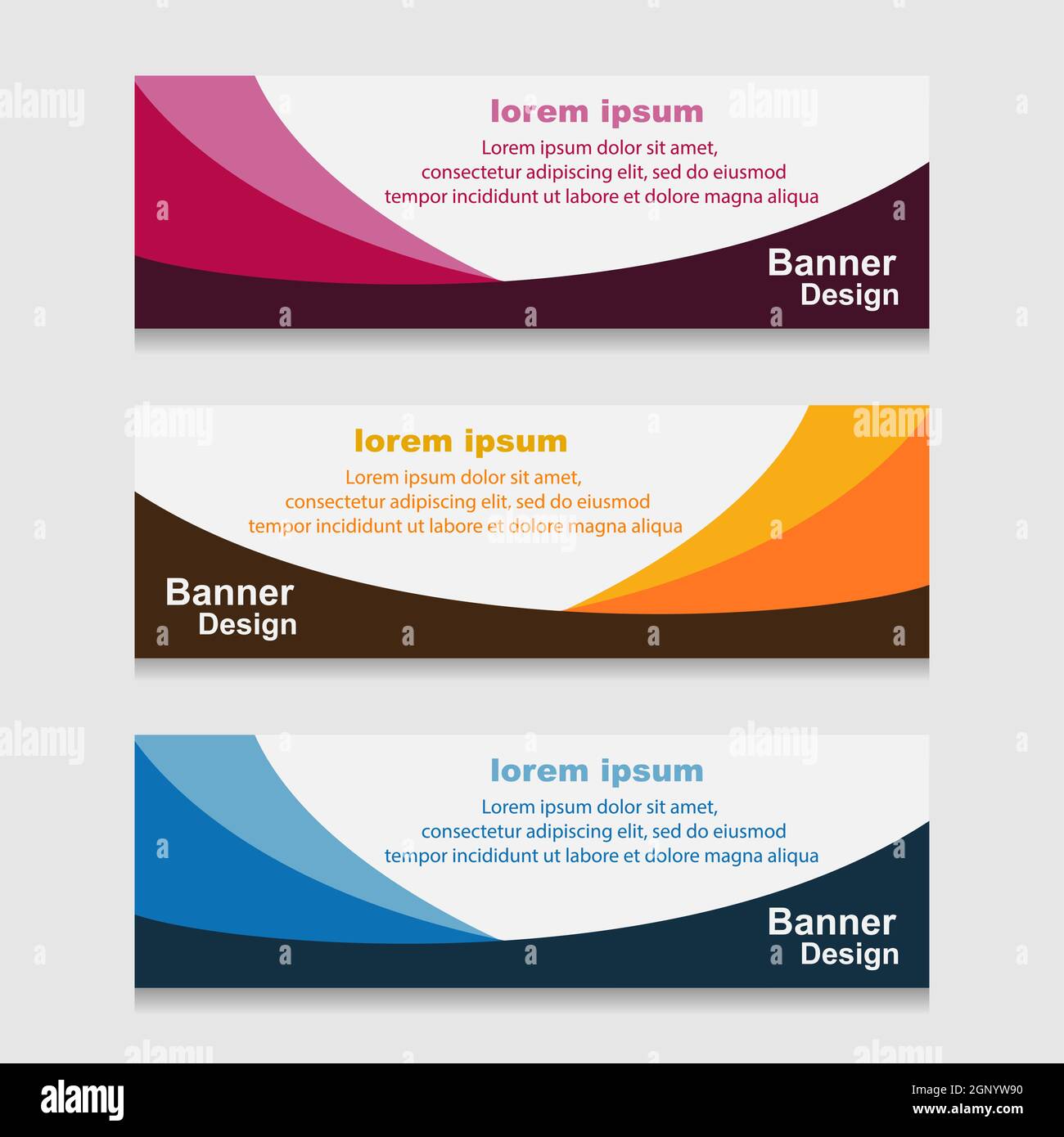 Set of Design Print Banner or Web Template. can be Used for Workflow ...