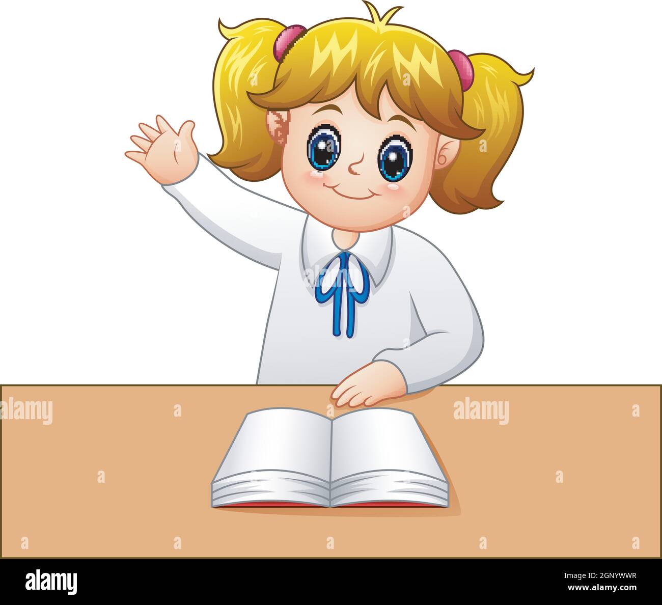 Children classroom raising hand Stock Vector Images - Alamy