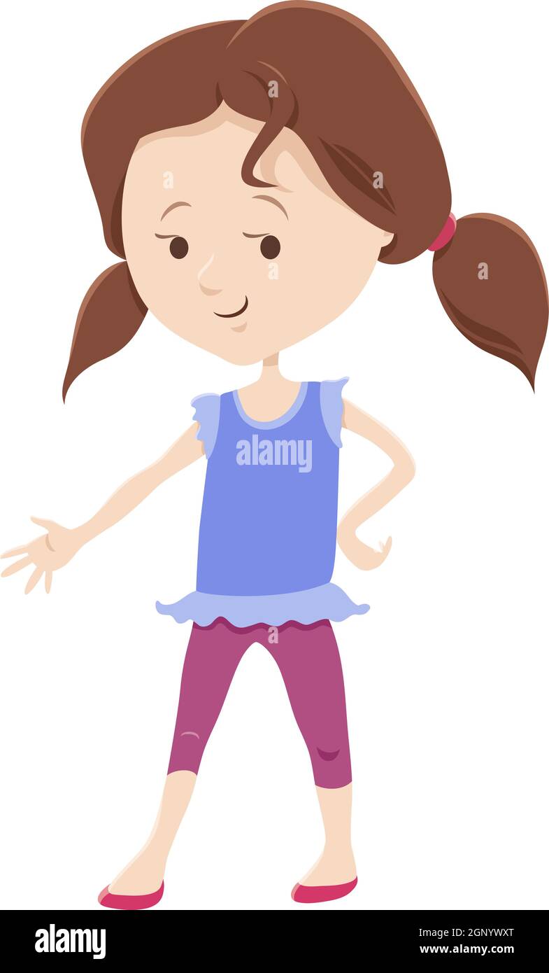 cute girl comic character cartoon illustration Stock Vector Image & Art ...