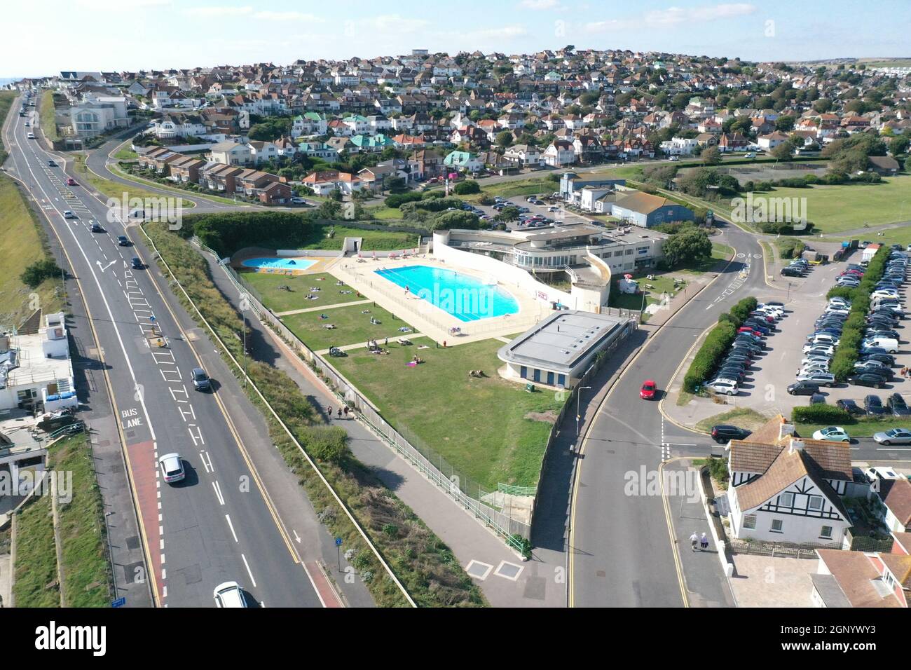 Aerial view of Saltdean, Sussex, UK Stock Photo - Alamy