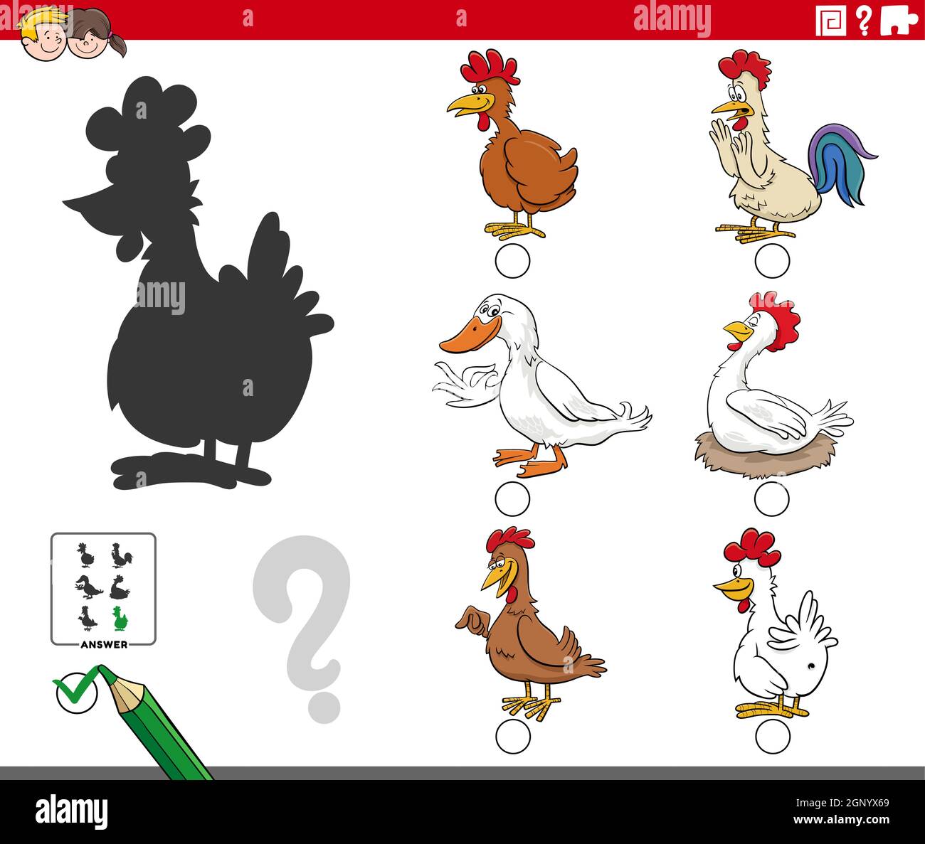 Hen shadows Stock Vector Images - Alamy