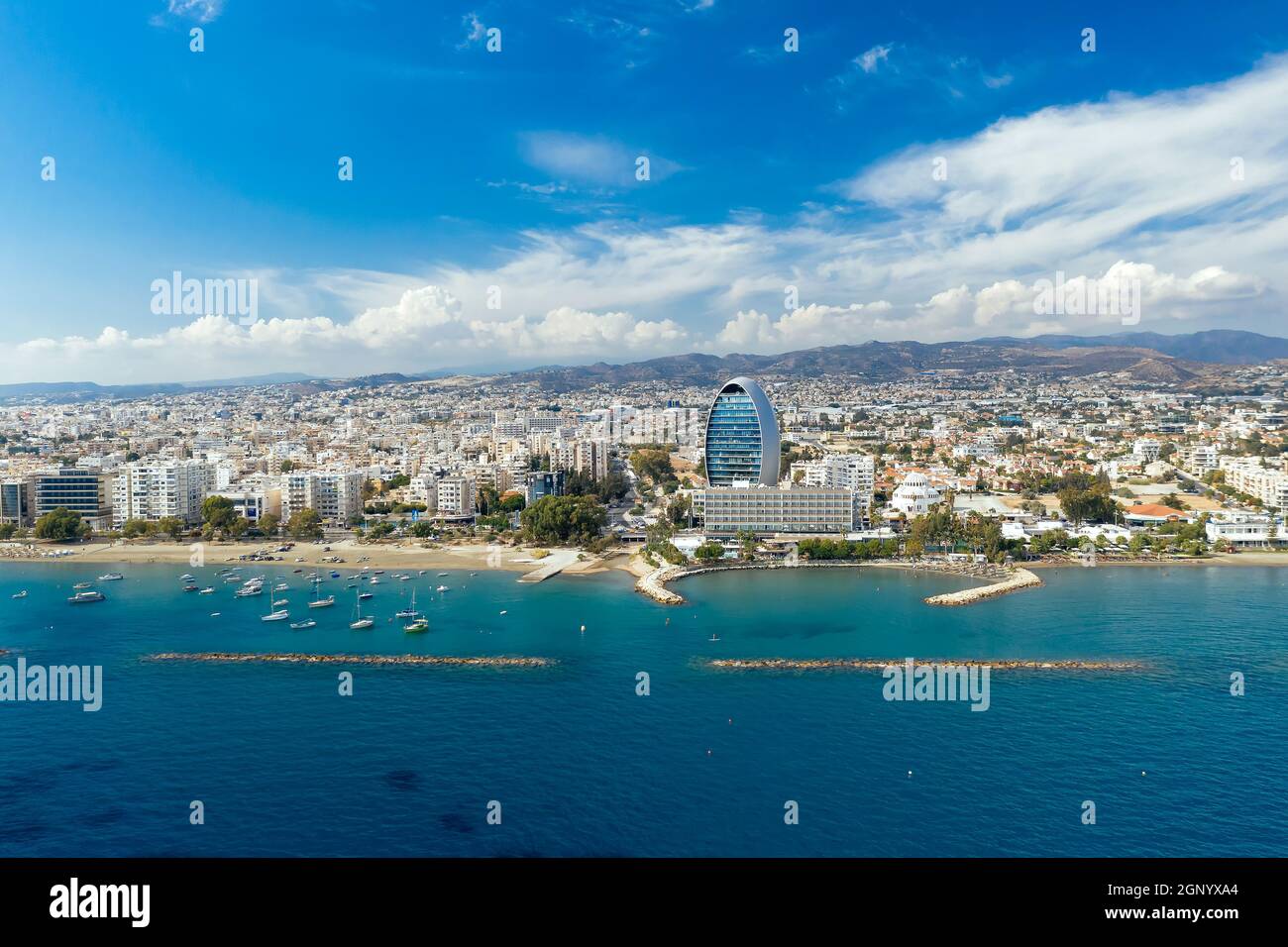 View over the skyline of Limassol. Cyprus Stock Photo - Alamy
