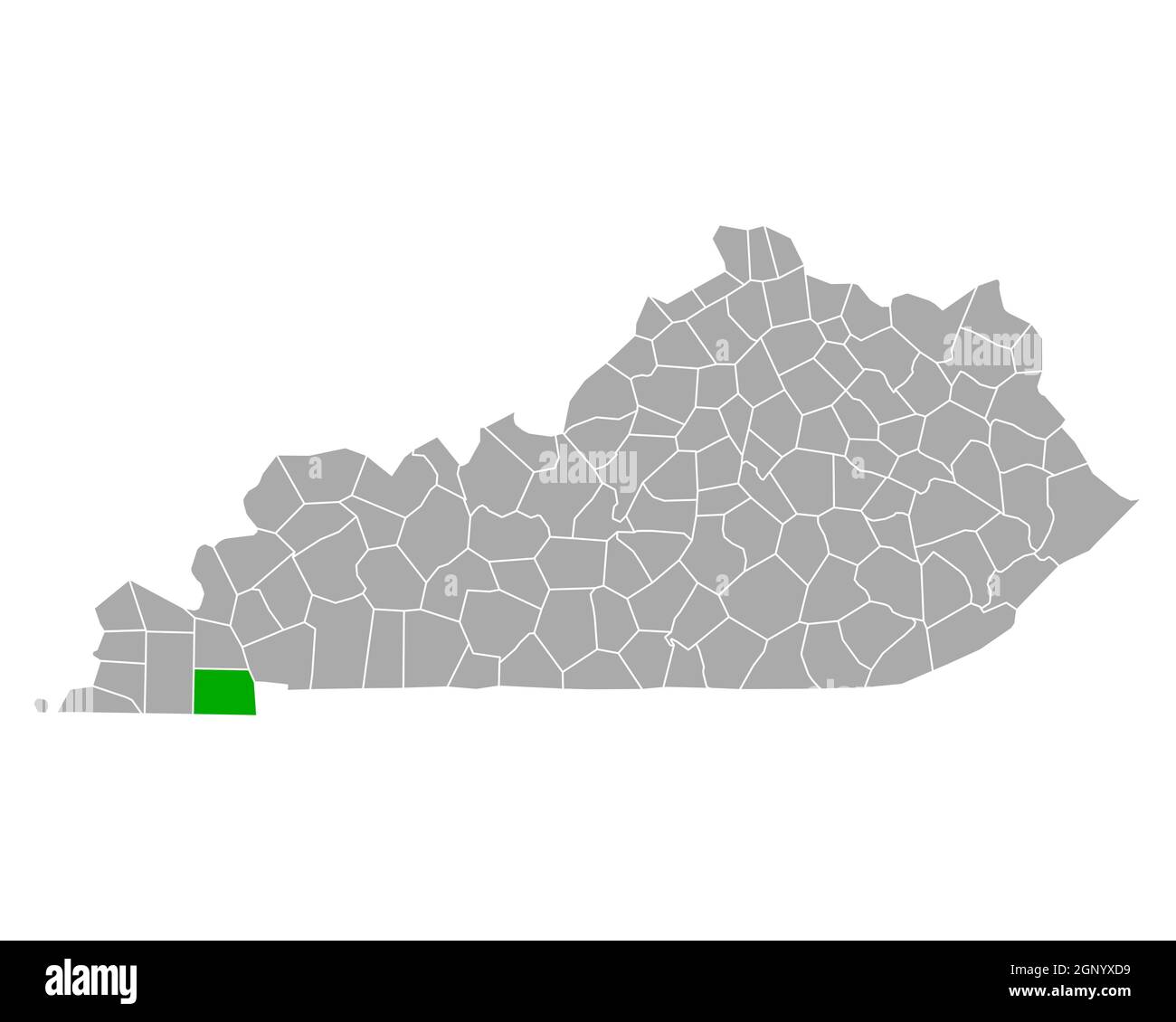 Map of Calloway in Kentucky Stock Photo - Alamy